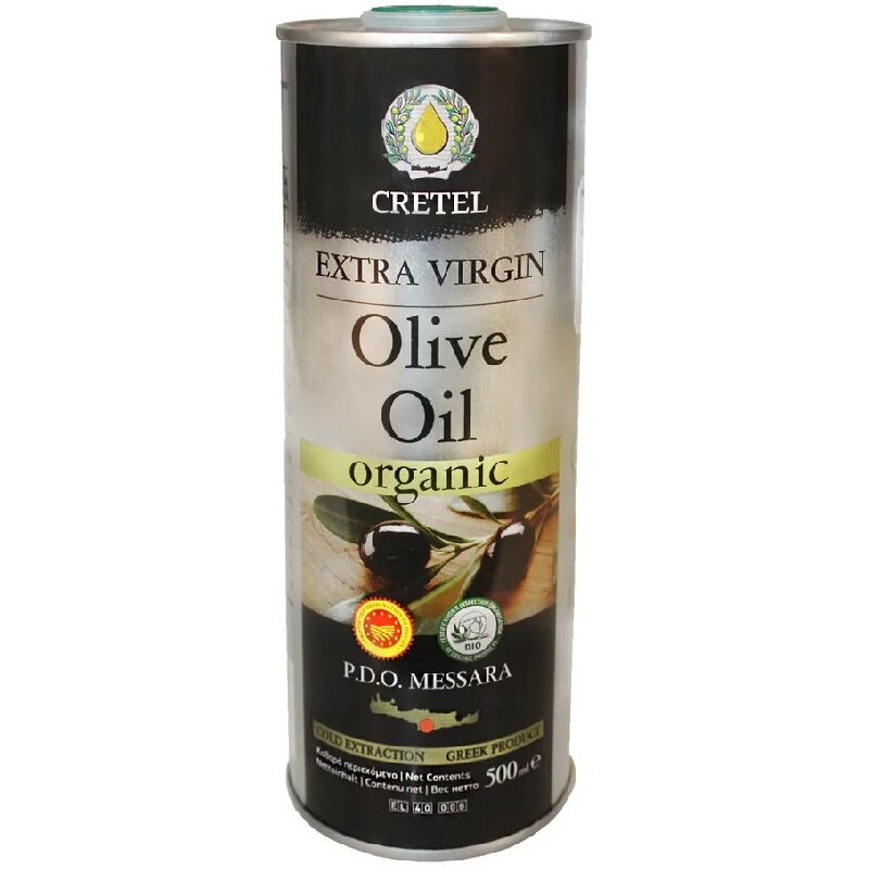 Масло СRETEL оливковое ORGANIC EVOO AC 0,3-0,6 /жесть/ 500мл