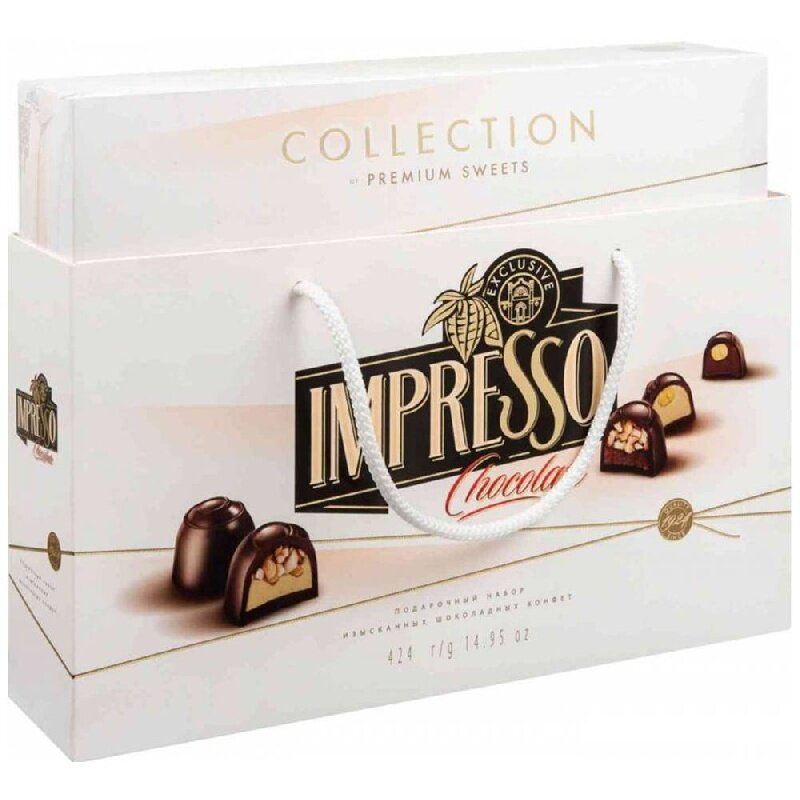 Набор конфет спартак "IMPRESSO" (белый дизайн) /картон/ 424г