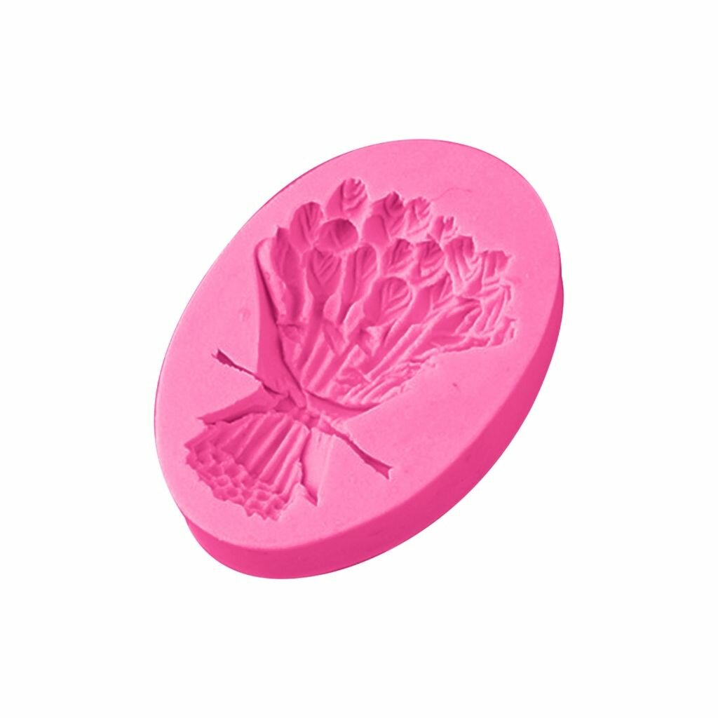 Силиконовая форма для выпечки торта "Букет тюльпанов" приготовления шоколадной помады