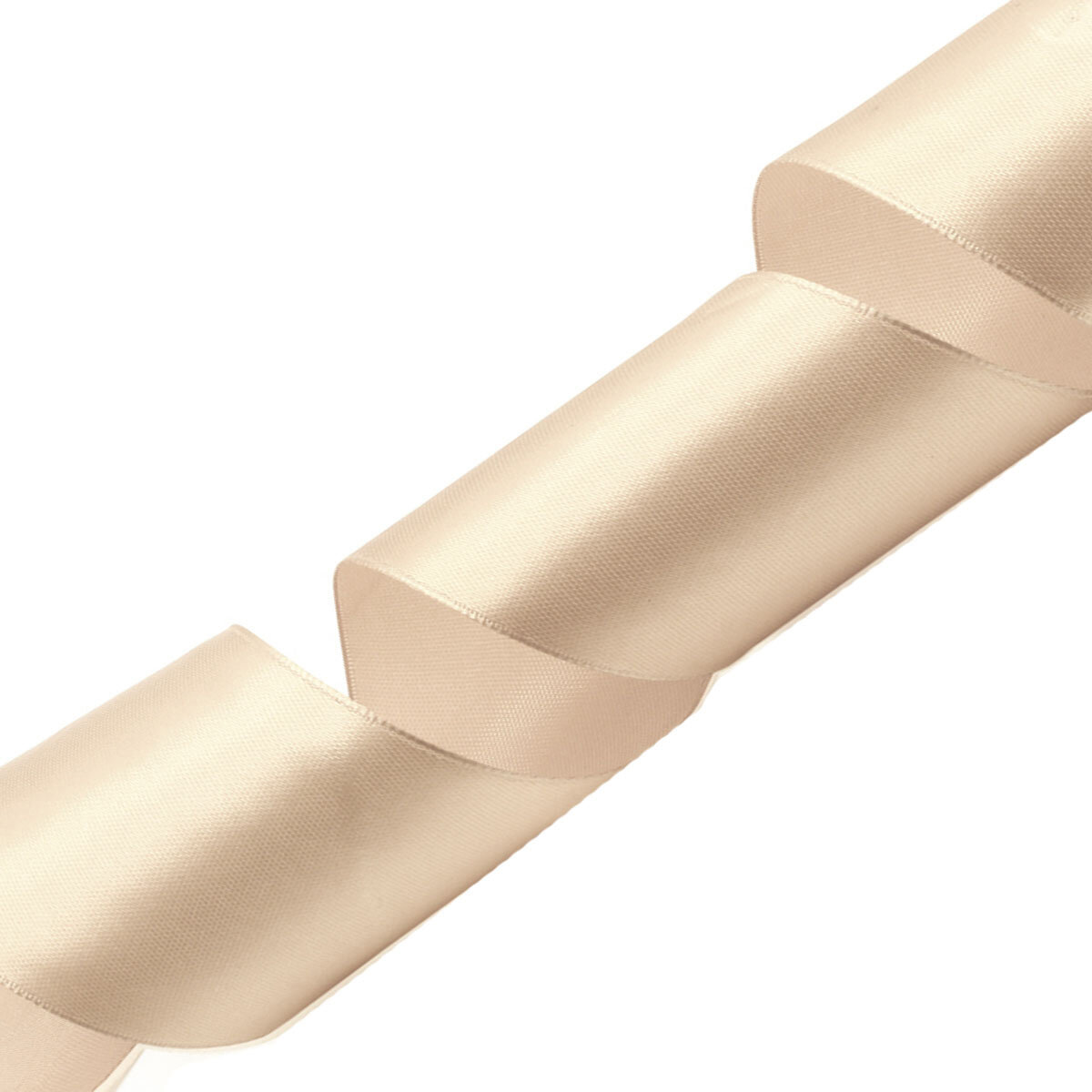 Лента атласная декоративная широкая Айрис, 5см*22,86м (054 золотисто-бежевый)