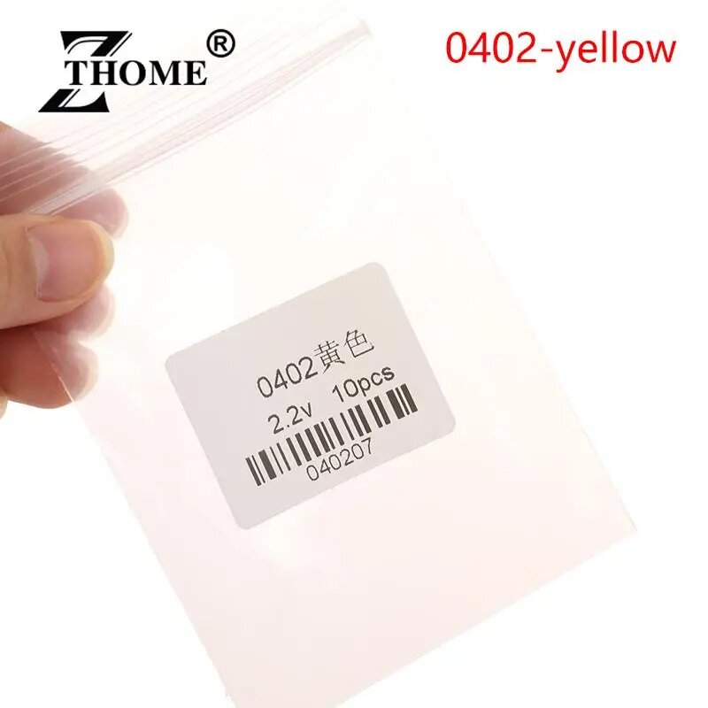 Светодиоды SMD 0402 желтые 2.2В 10шт