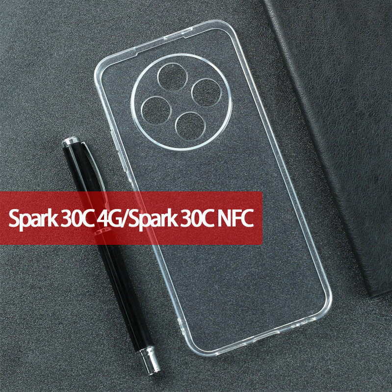 Чехол задняя-панель-накладка-бампер MyPads Tocco для Tecno Spark 30C, ультра-тонкий из мягкого качественного силикона, прозрачный MyPads