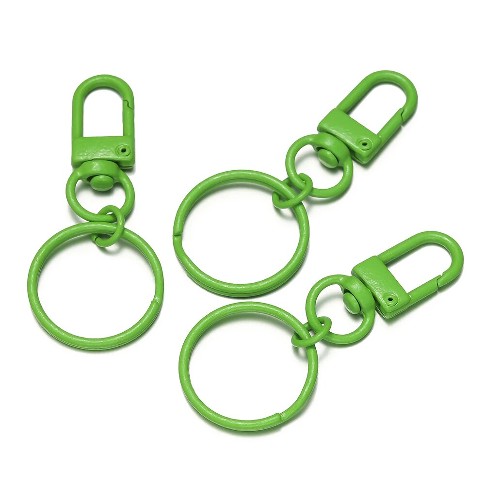 Пружинные пряжки-карабины из металла AGCFABS 5/10 шт. Зеленый, 10pcs, Light green