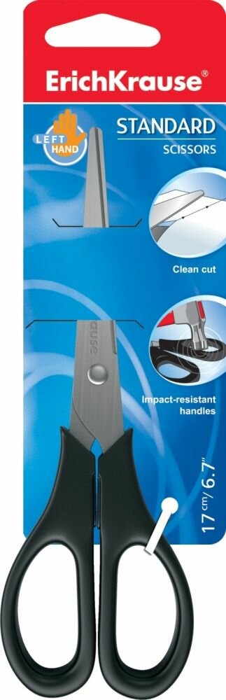 Ножницы Erich Krause "Standard", для левшей, 17 см (30778)