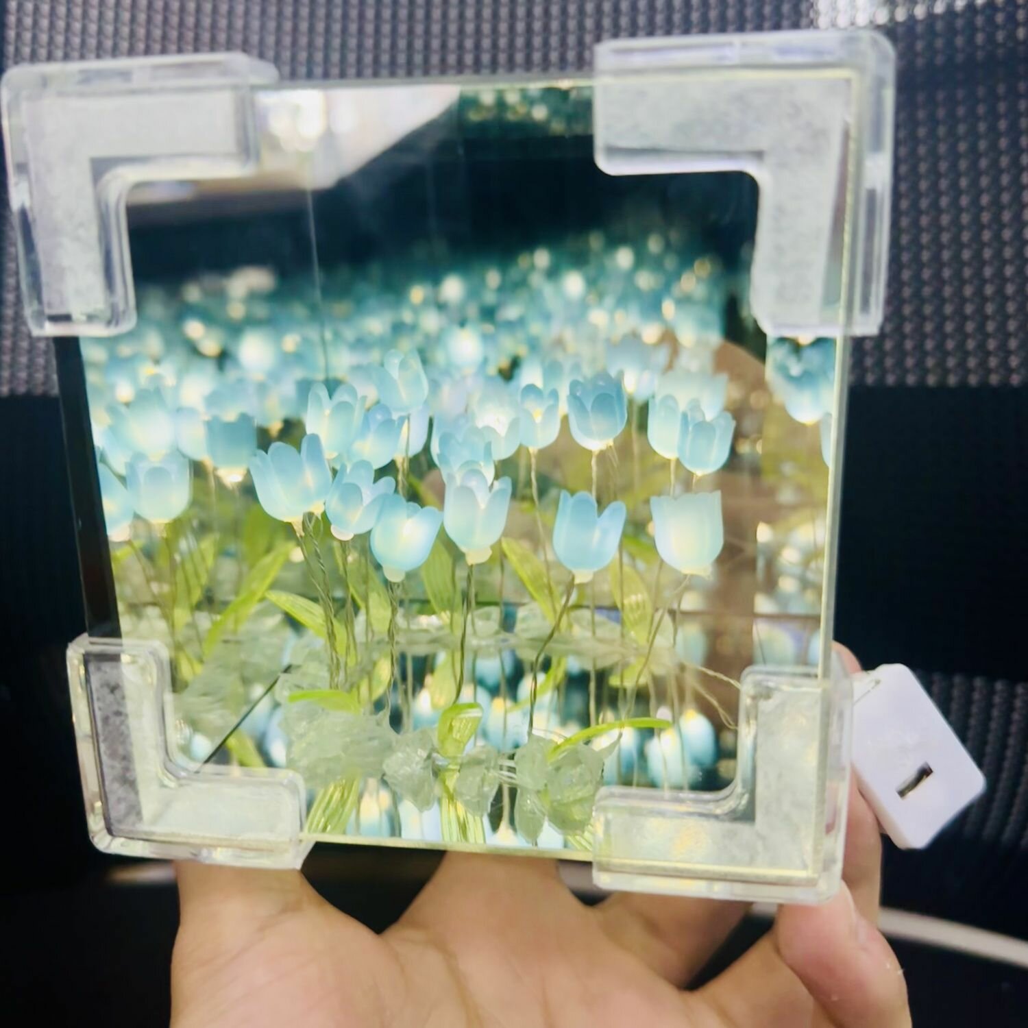 Ночник с тюльпанами, подарок девушке, ночник для девочки diy,21 цветок