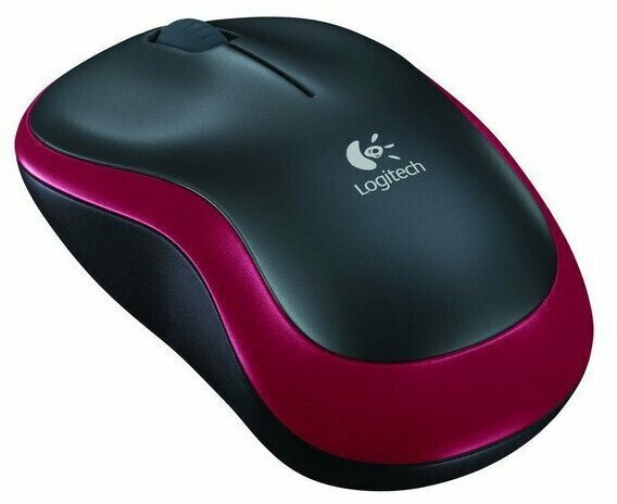 Мышь компьютерная Logitech Wireless Mouse M185 Red USB (910-002240)