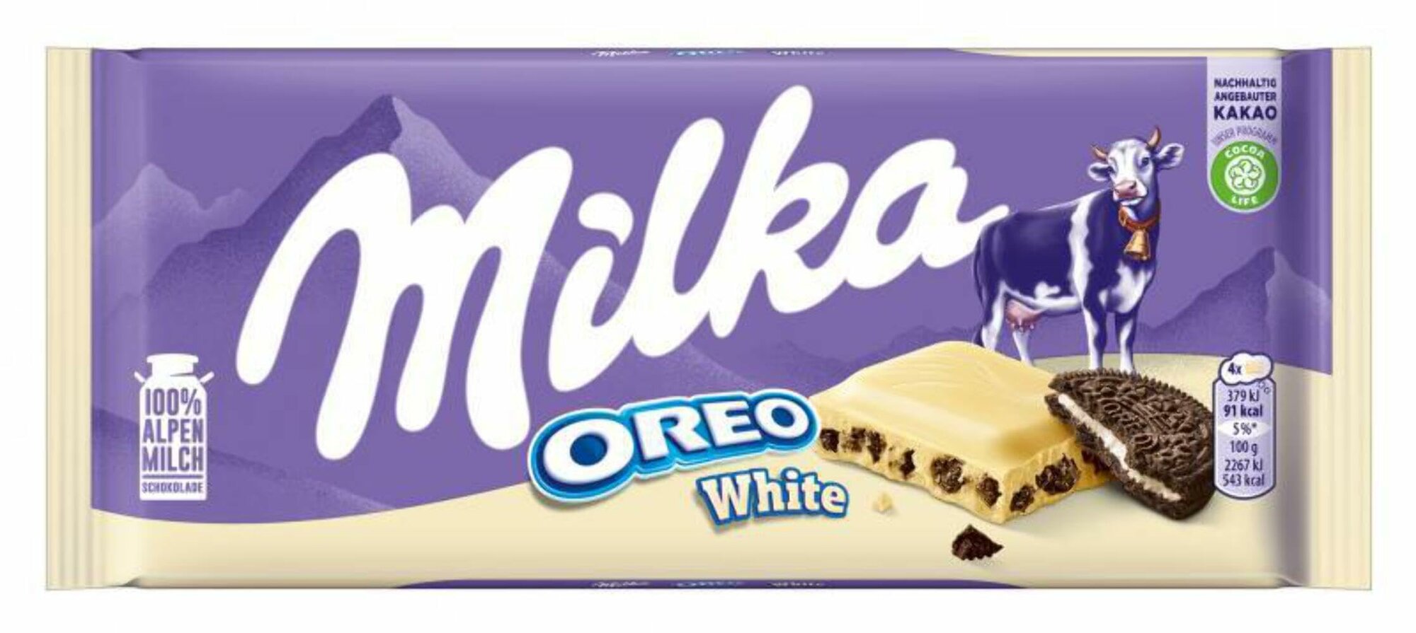 Шоколадная плитка Milka Oreo White,100 г (Германия)