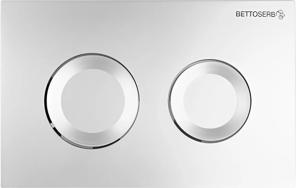 Кнопка смыва для унитаза BETTOSERB Cool 40006468 хром, матовая, кнопка для инсталляции, двойной смыв