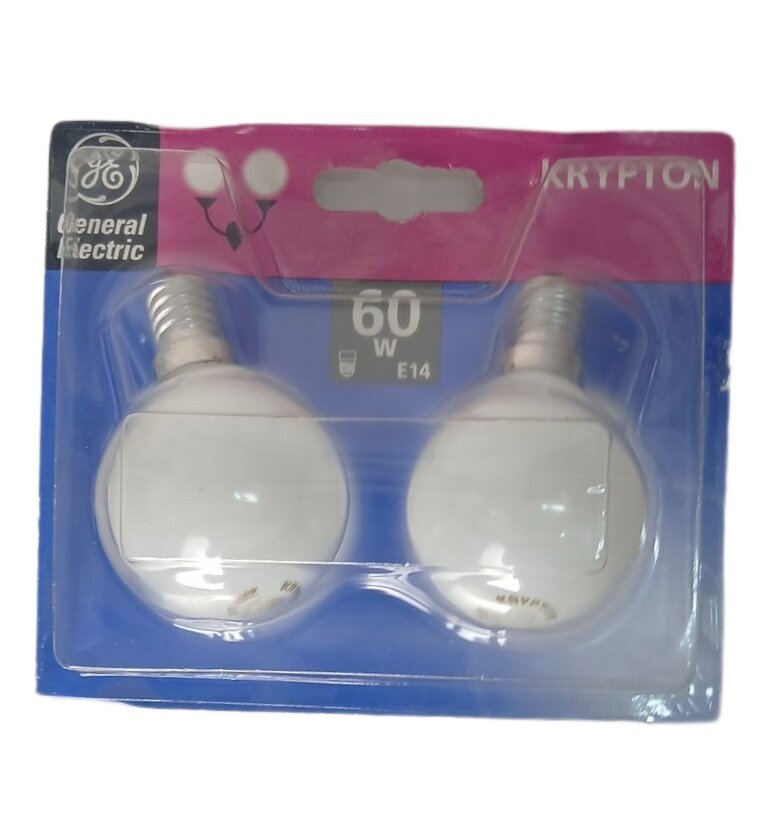 Лампа накаливания шарик 60Вт E14 матовая BL43-2/60W-SES-O-331764-GE/1 (комплект 2 шт)