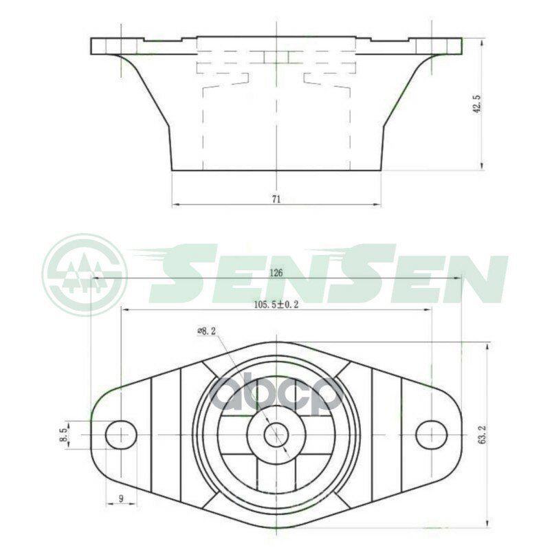 Опора амортизатора задняя MAZDA 3, FORD Focus, C-Max 03- Sensen арт. M61142