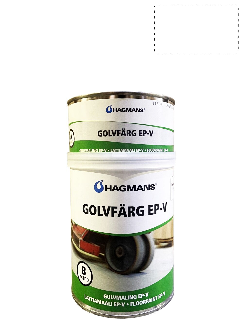 Эпоксидная 2-компонентная краска для пола Hagmans Golvfarg EP-V База A 1 кг