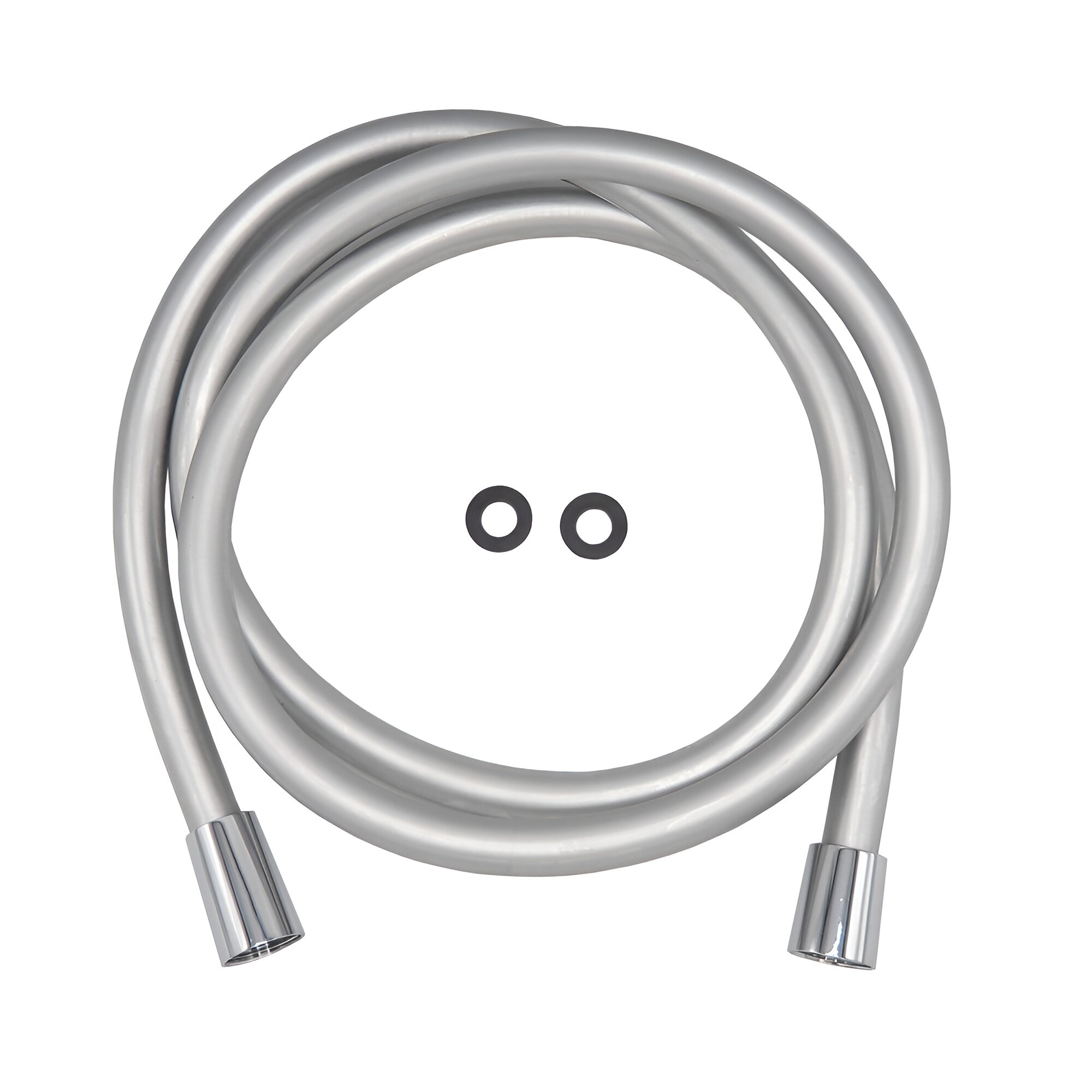 Шланг для душа премиум ПВХ 175 см имп./имп, гайка длинная 360°, LIGHT GREY