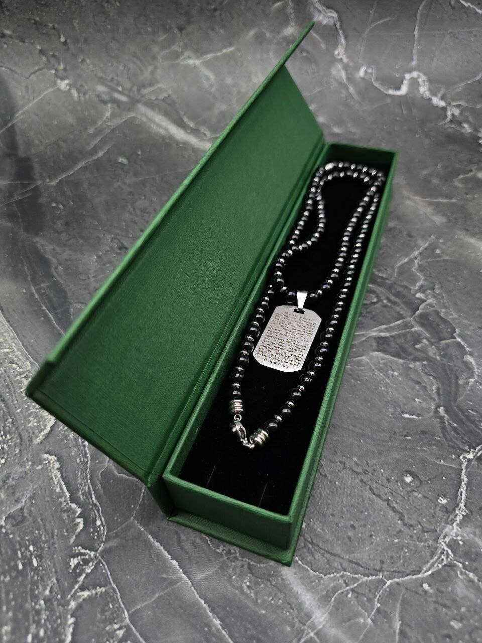 Бусы, длина 60 см, black — фото 1