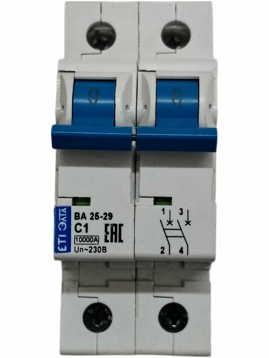 Выключатель автоматический ВА25-29 С1 2П