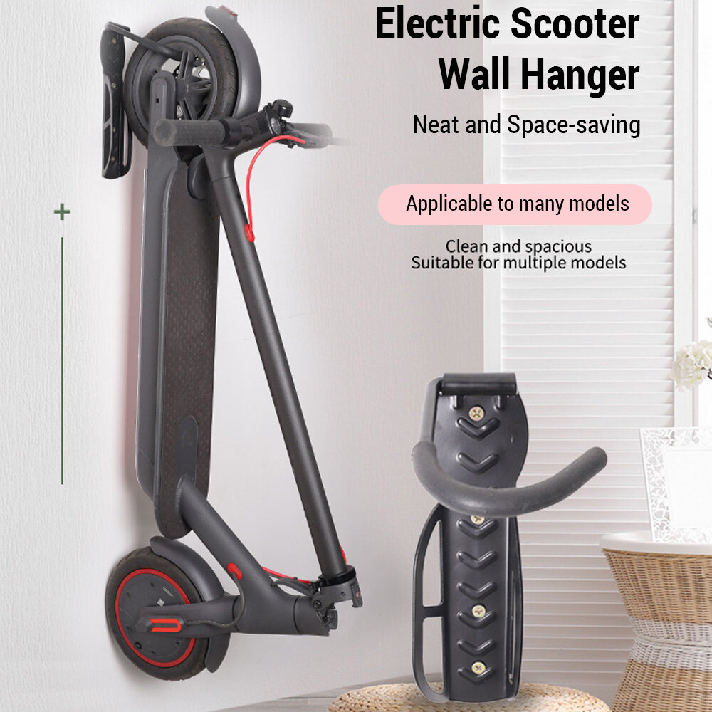 Настенное крепление для электросамоката Вертикальные вешалки для самокатов Стальной настенный крючок Совместимость с электросамокатом M365 M365Pro Kugoo M4