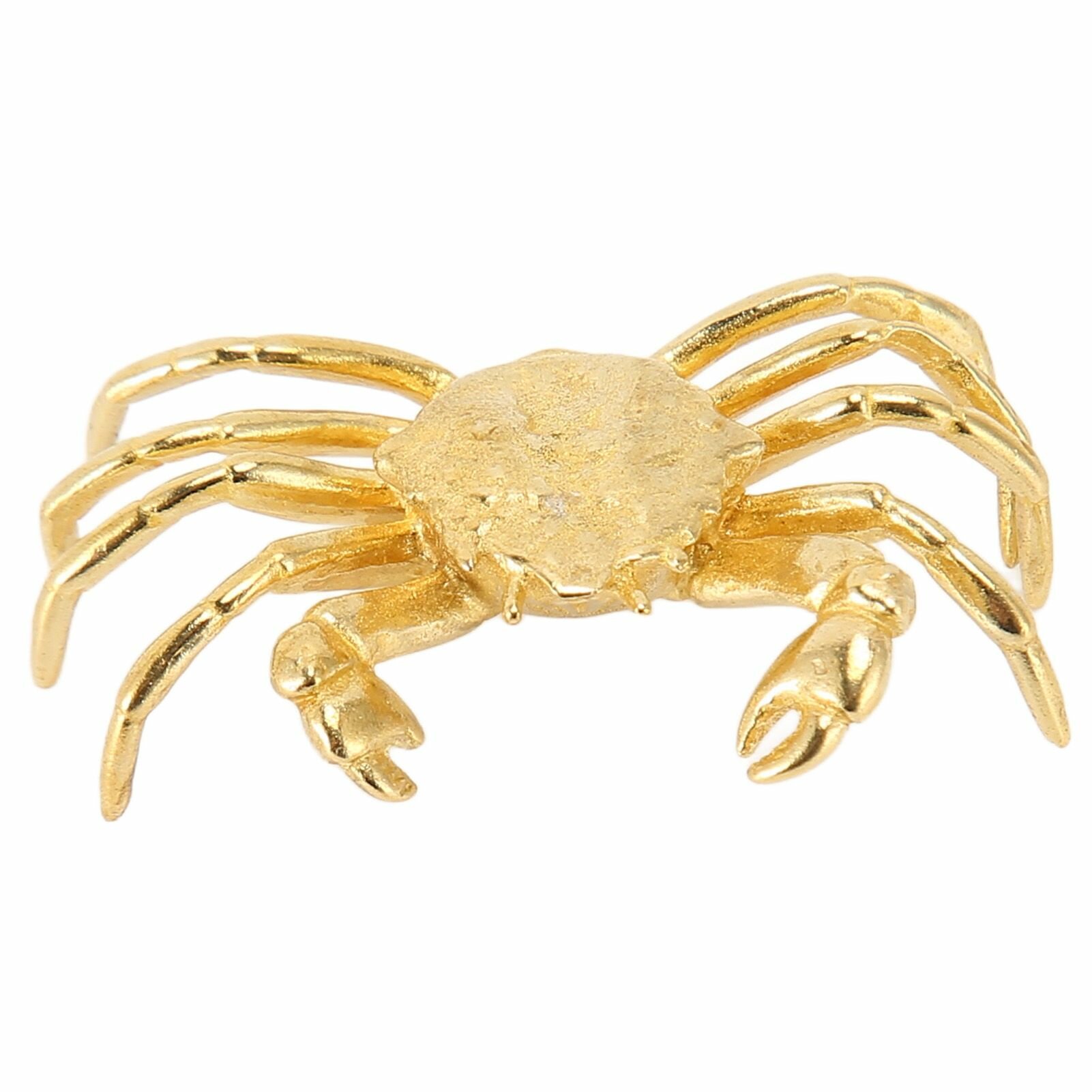 Фигурка краба в стиле ретро, прочная латунь, гладкая, богатая деталями, изысканная скульптура краба для украшения дома, 2x1,2 дюйма
