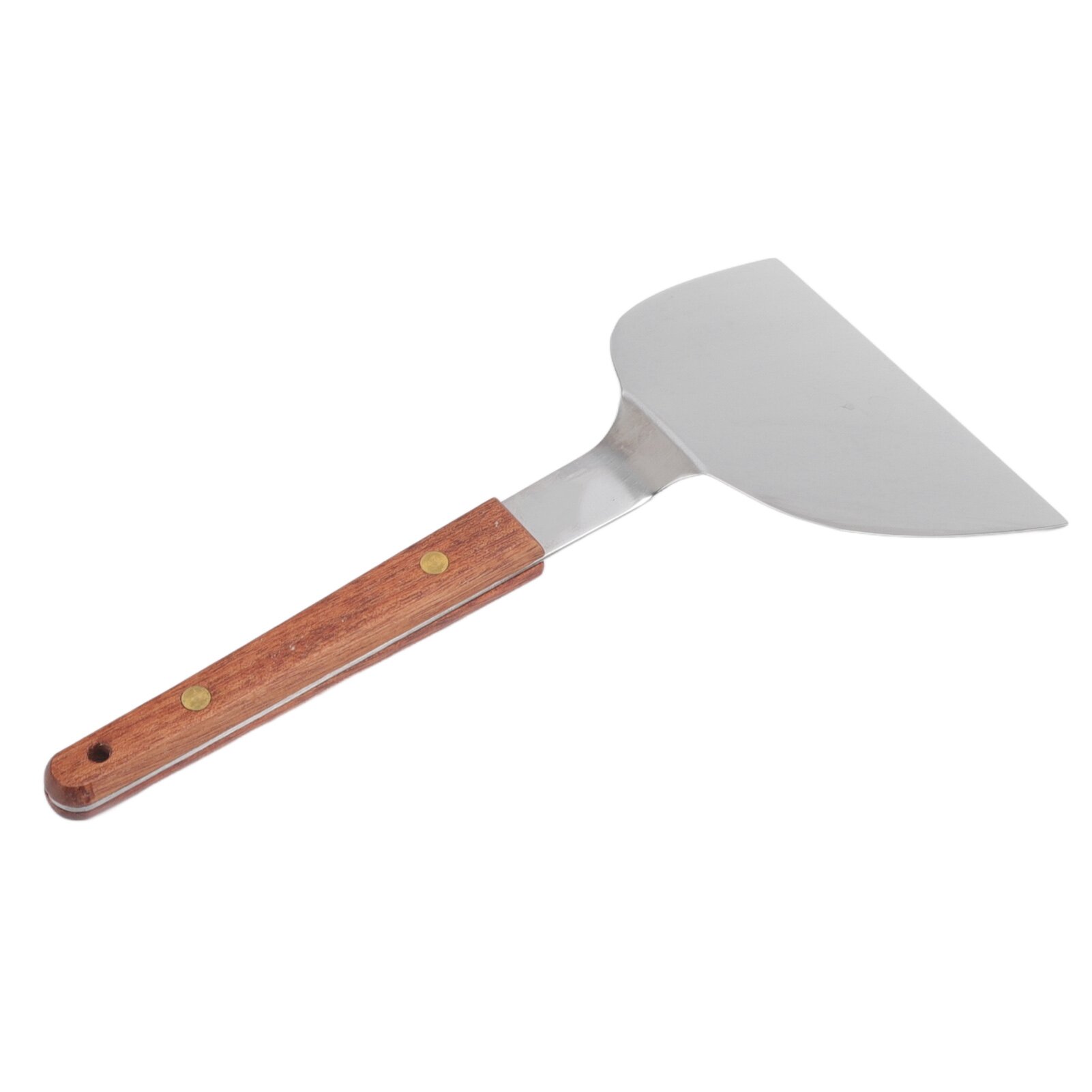Лопатка для барбекю из нержавеющей стали, многофункциональная лопатка для гриля с деревянной ручкой для стейка, рыбы, клецок, яйца, 105 мм/4,1 дюйма
