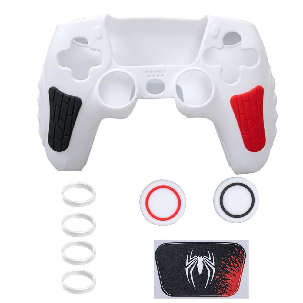 Чехол для контроллера Spider для PS5 с накладками для больших пальцев и наклейкой для обертывания