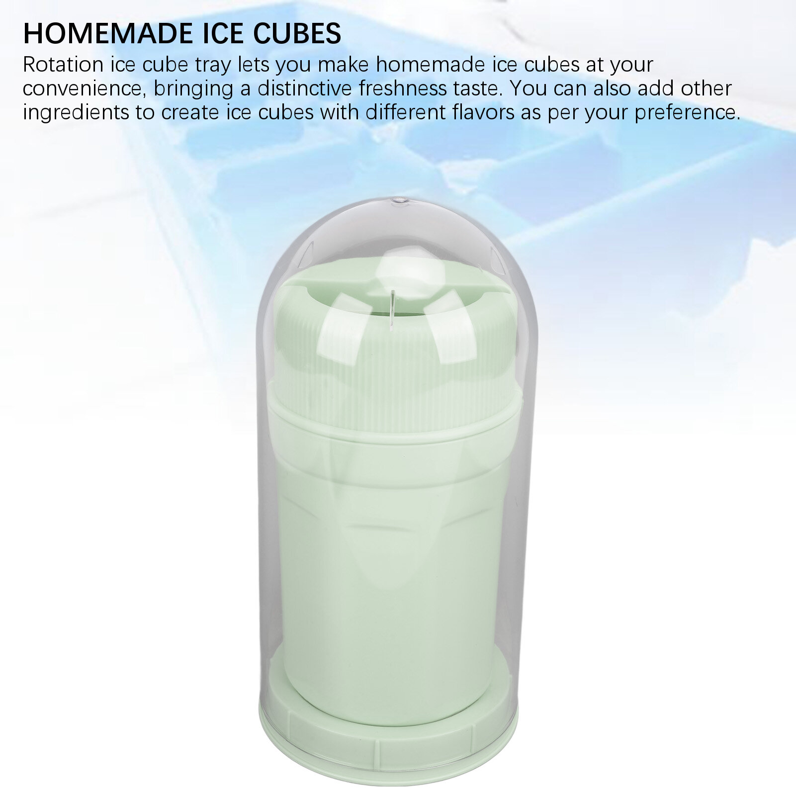 Вращающийся лоток для кубиков льда Twisting Ice Cup Easy Release Stackable Multiuse Rotating Ice Cube For Freezer Chilling Whiskey Cocktails Drinks Green