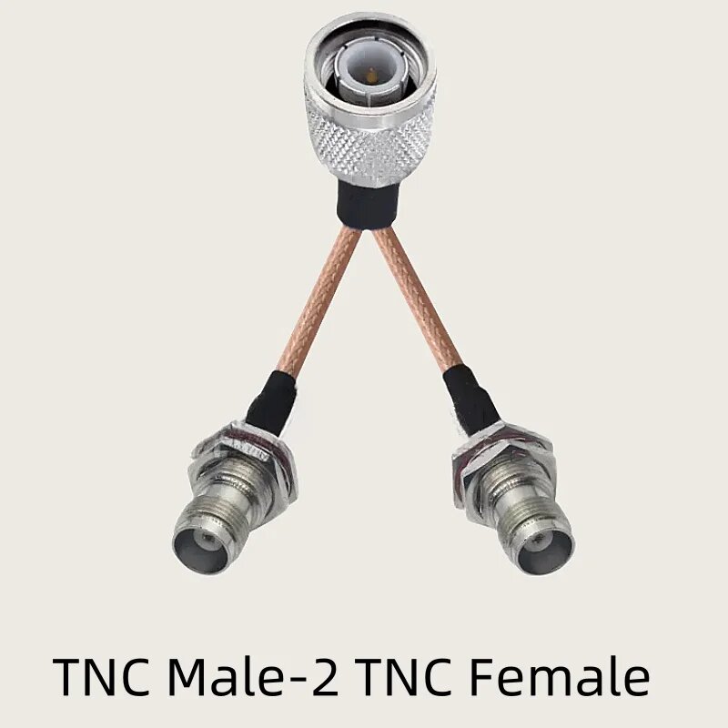 Разветвитель кабеля RG316 BNC TNC 0.3m, 1TNCM-2TNCF