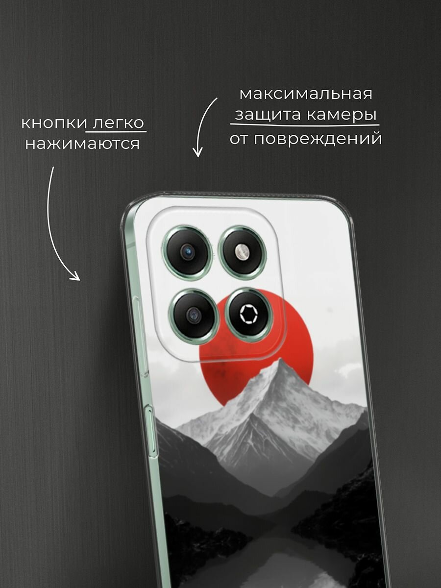 Силиконовый чехол на Honor X6b / Хонор X6b с принтом Белая гора — фото 1