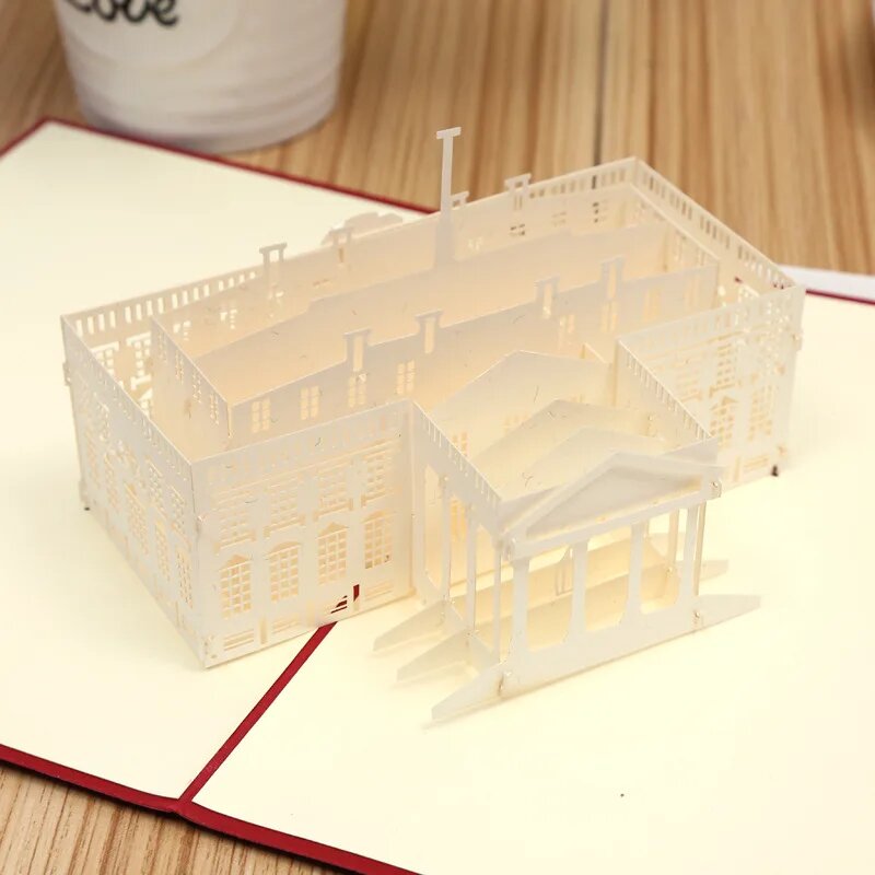 3D открытка Белый дом, Мировые достопримечательности
