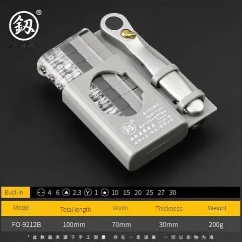 Мини-отвертка Deli FO-9212B, никель-хромовый стальной сплав