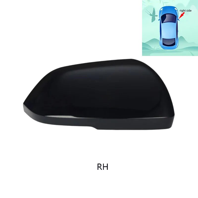 Для VW Teramont 2017 ~ 2024 автоматическое левое и правое с подогревом, Mirror Cover Black R