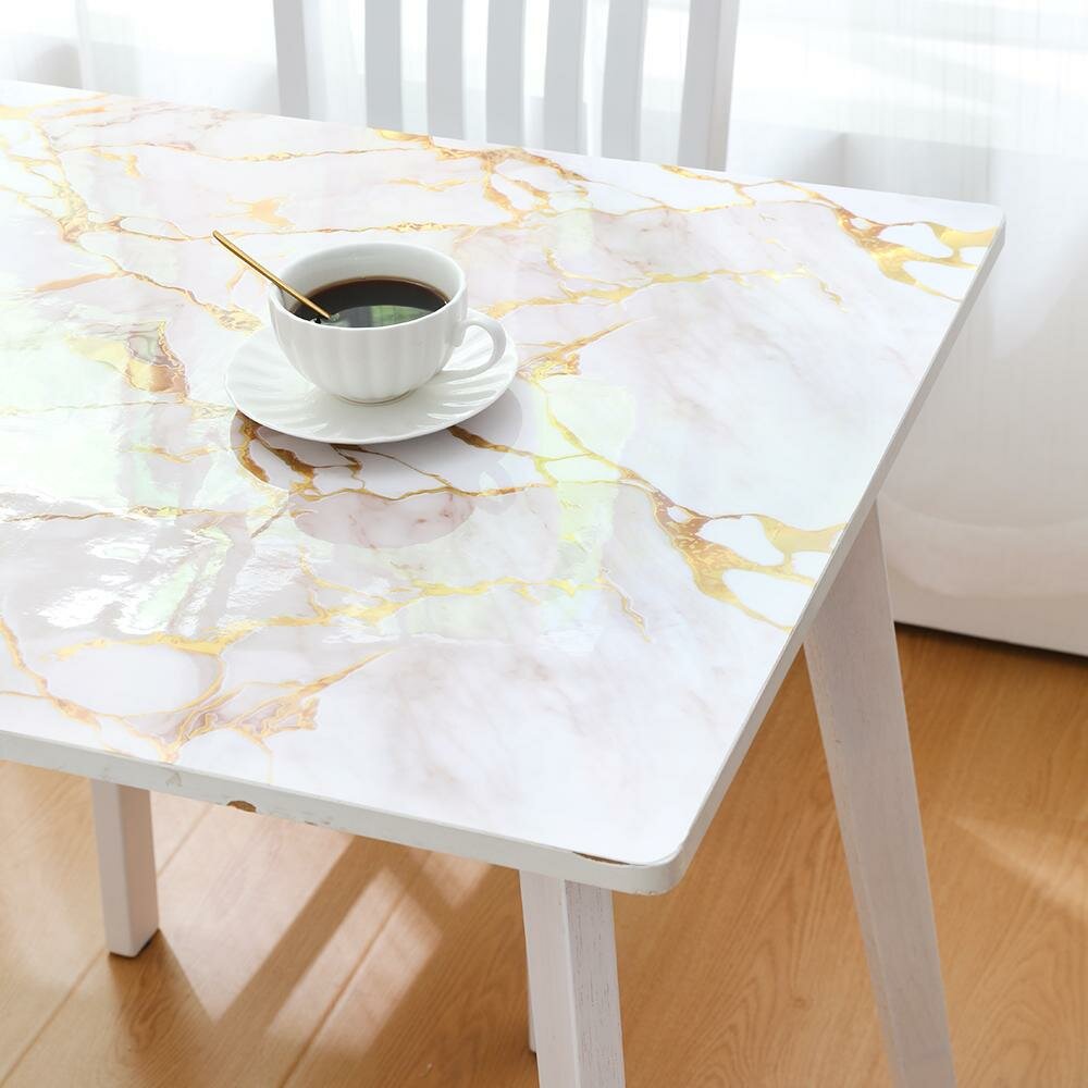 Клеенка ПВХ 60см х 20м, на нетканой основе, в рулоне, глянцевая под мрамор