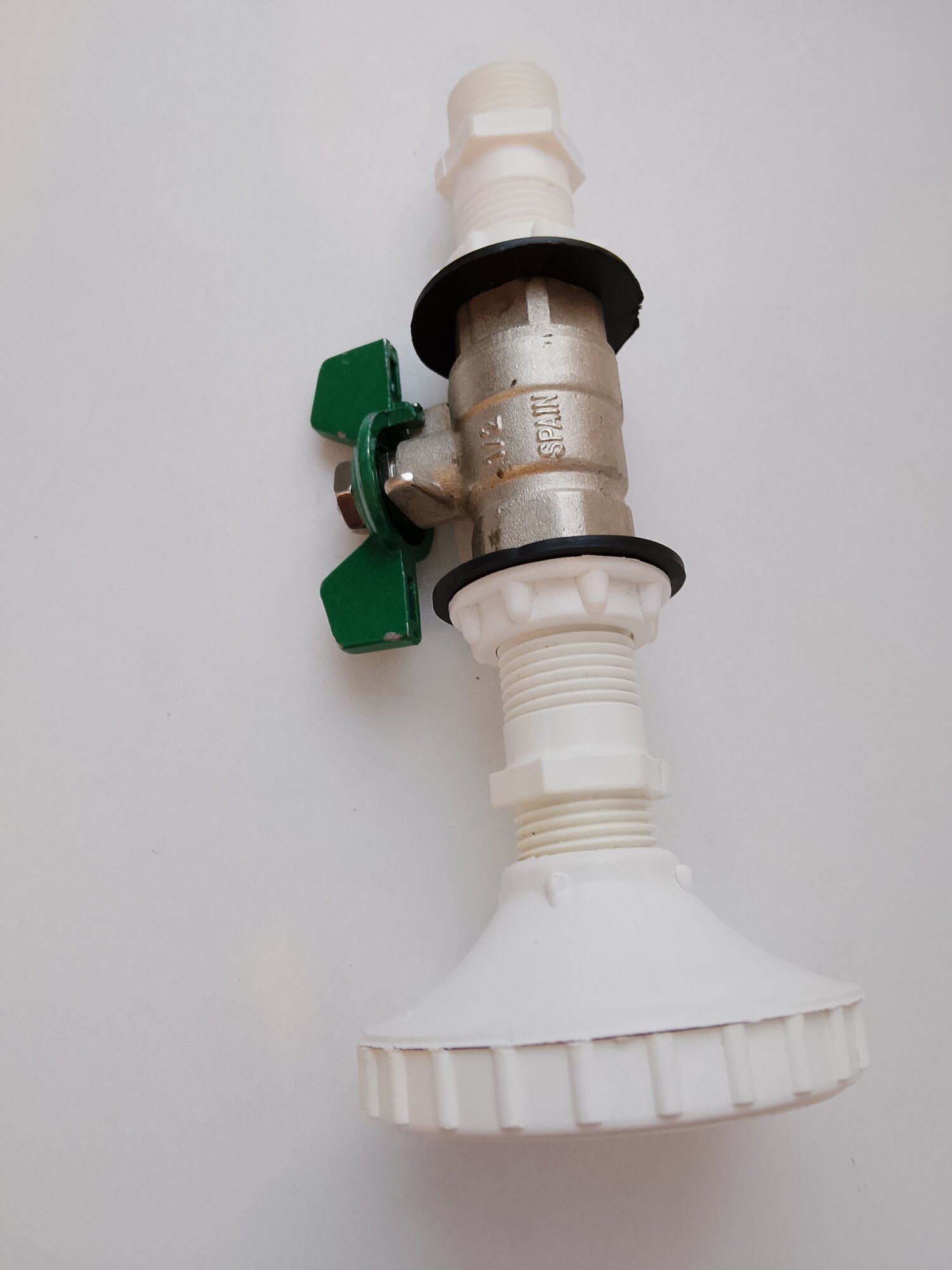 Комплект для душа 1/2 ( лейка пластиковая в сборе с краном - бабочка ).