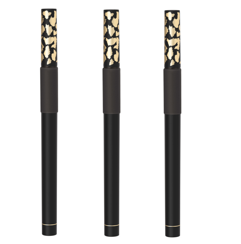 Подводка Stellary для глаз с аппликатором кистью Wild Eyeliner Black, тон 01 черный, 0,6 мл - 3 штуки