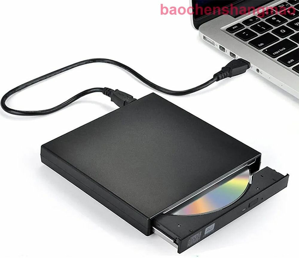 Внешний дисковод CD/DVD - USB 2.0 - с записью и чтением, оптический привод для ноутбука, компьютера