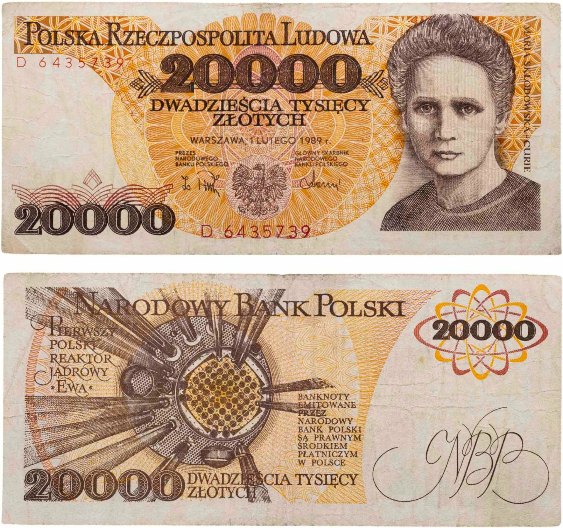 Польша 20000 злотых 1989