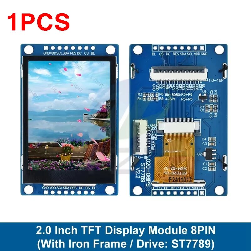 2.0" TFT LCD ST7789 320x240, 1PCS, Iron Frame