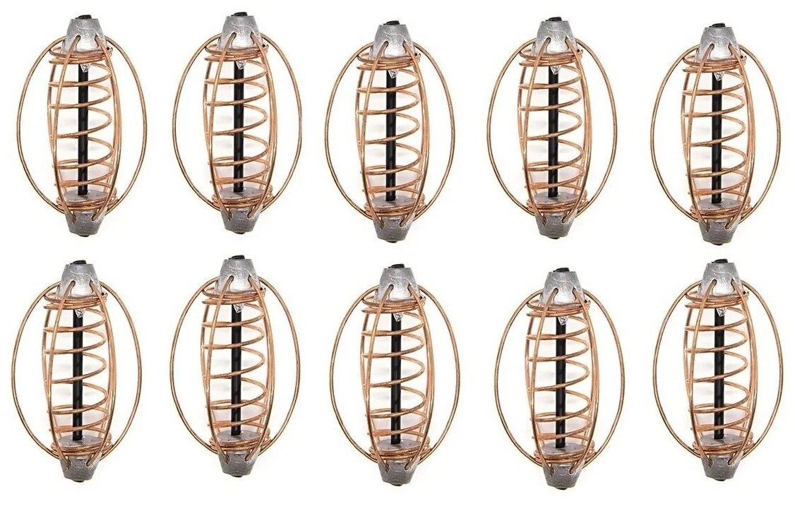 Набор кормушек арбуз, фидерная снасть кормушка для рыбалки, упаковка 10 шт, вес 45 гр.