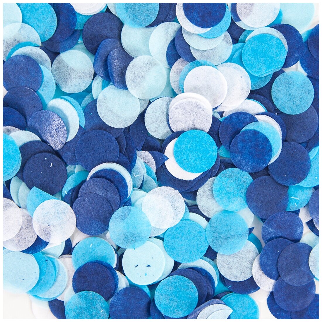 Конфетти тишью Круг, Голубой микс, 1 см, 50 г.