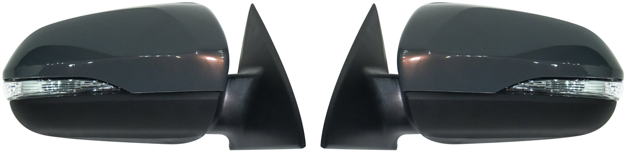 Комплект боковых зеркал заднего вида ВАЗ / для Лада Веста 2180 / MIRR / цвет Фантом (темно-серый) / электропривод / обогрев / повторитель поворота