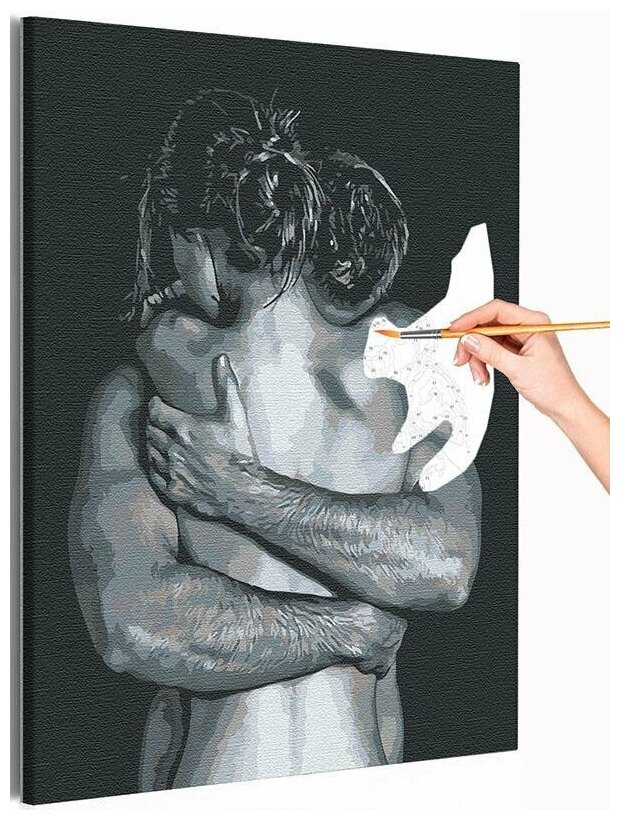 В объятиях 30х40 см Раскраска картина по номерам на холсте