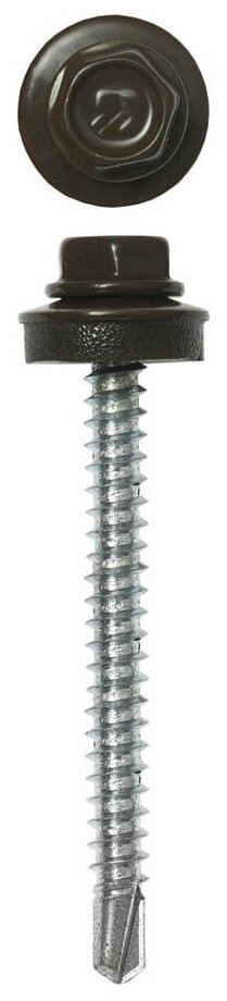 ЗУБР СКД 8028, 50 х 4.8 мм, зем.-коричн, 1200 шт, кровельный саморез (4-300310-48-050-8028)