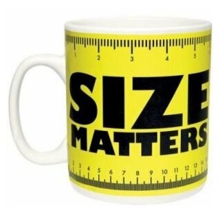 Большая керамическая кружка "Size Matters" (объем 900 мл)