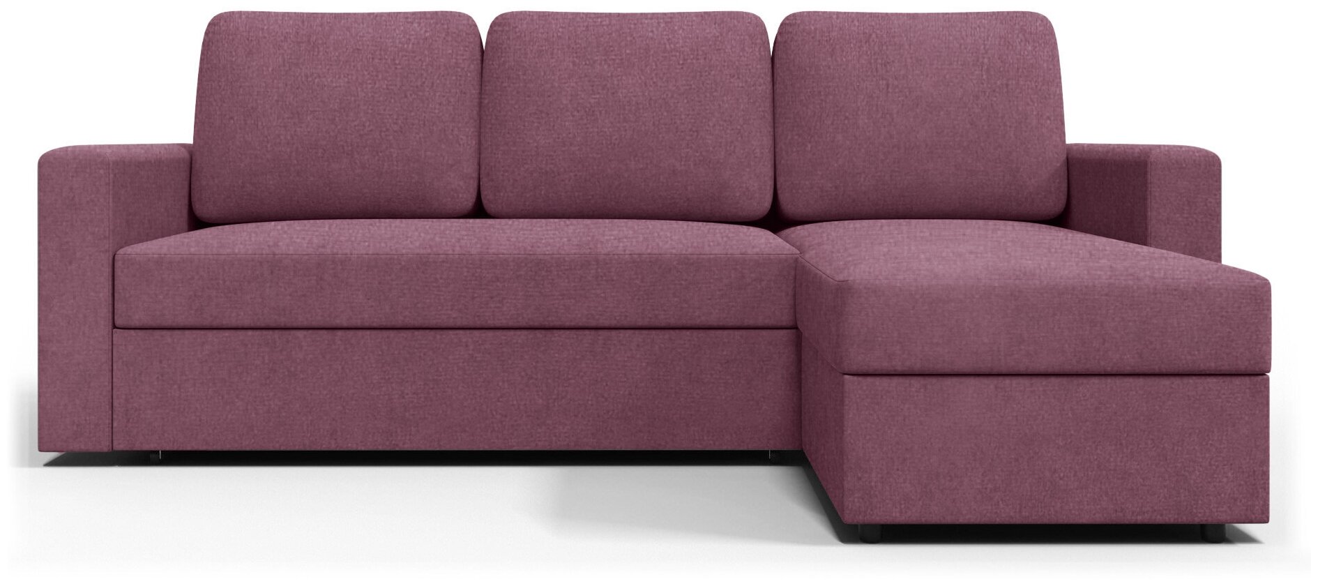 Диван угловой раскладной дельфин Гранде в цвете фиолетовый (Velutto-25)