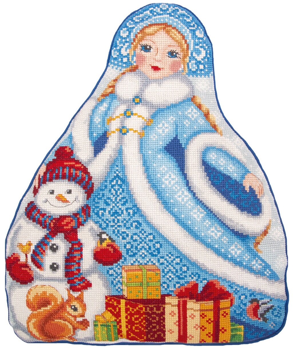 PANNA PD-7203 Набор для вышивания Подушка Снегурочка 31 х 38.5 см крестиком
