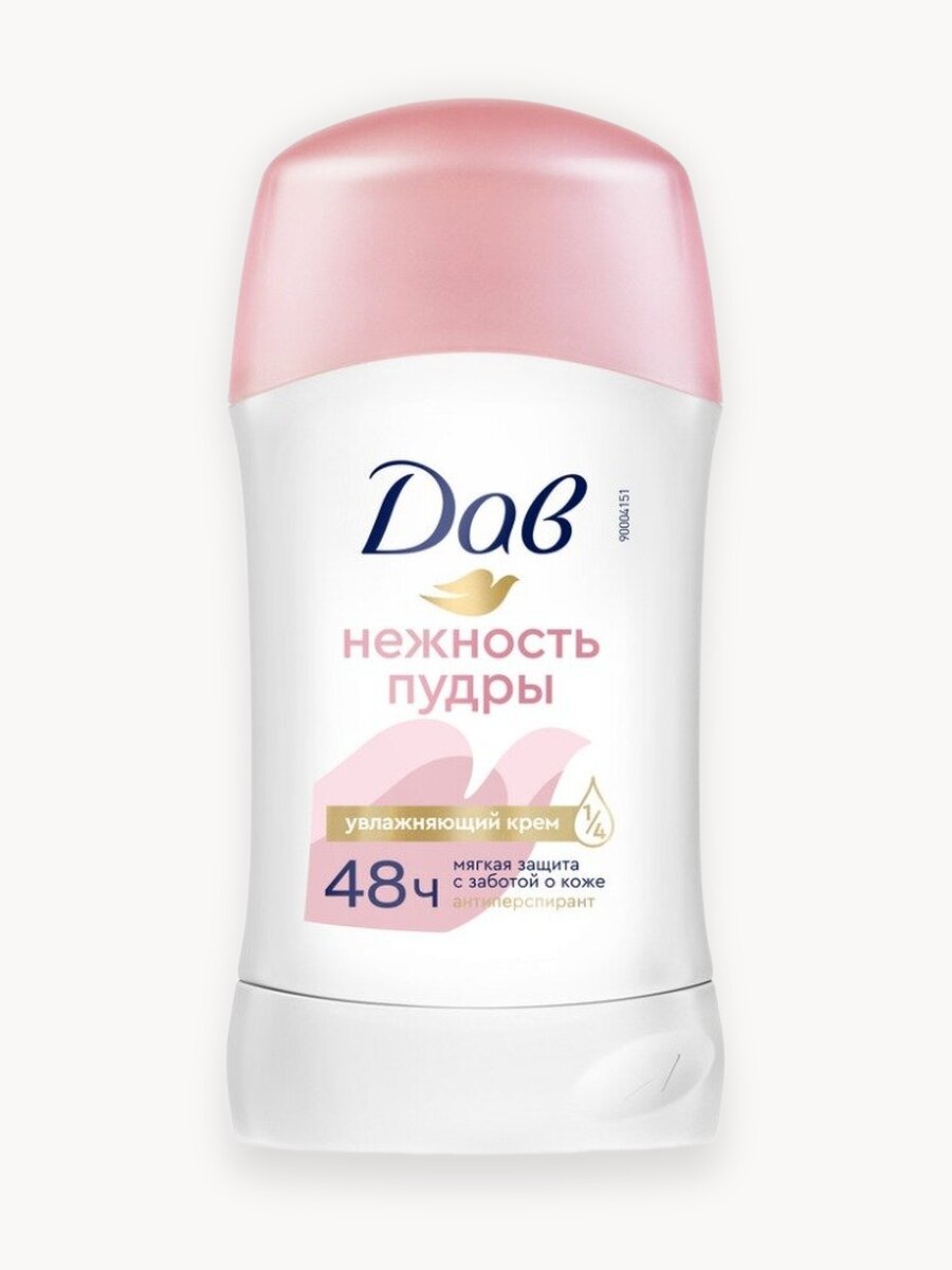 ДАВ Дезодорант женский твердый стик антиперспирантНежность пудры от пота и запаха 40 мл