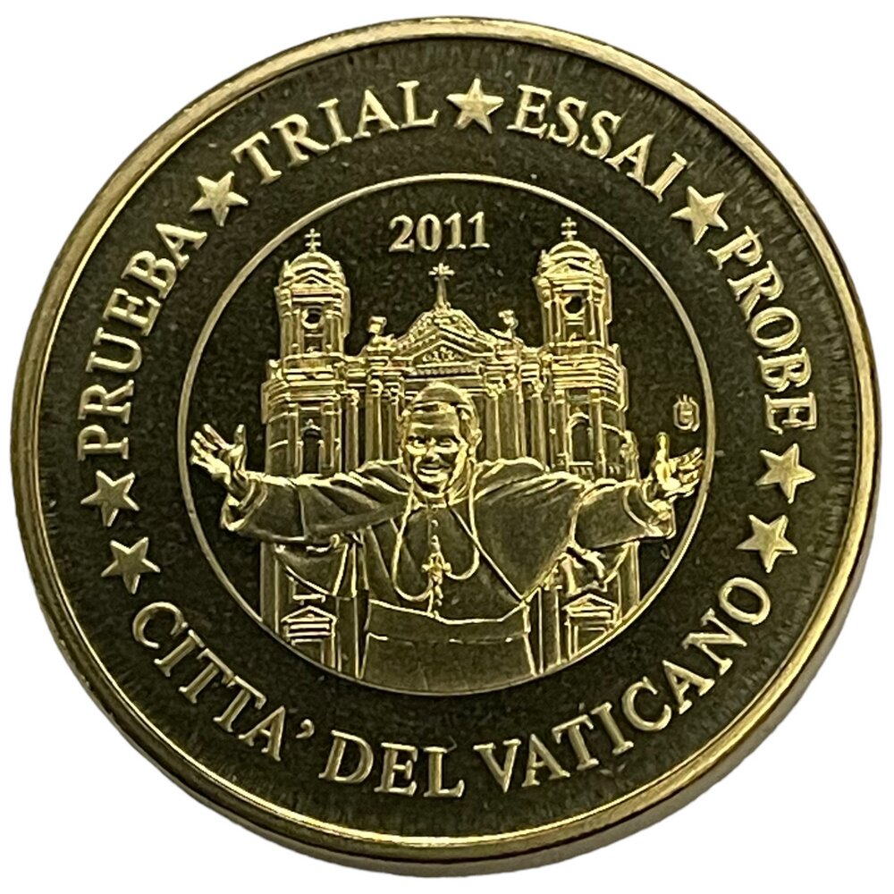 Ватикан 20 евроцентов 2011 г. (Всадник) Specimen (Проба)