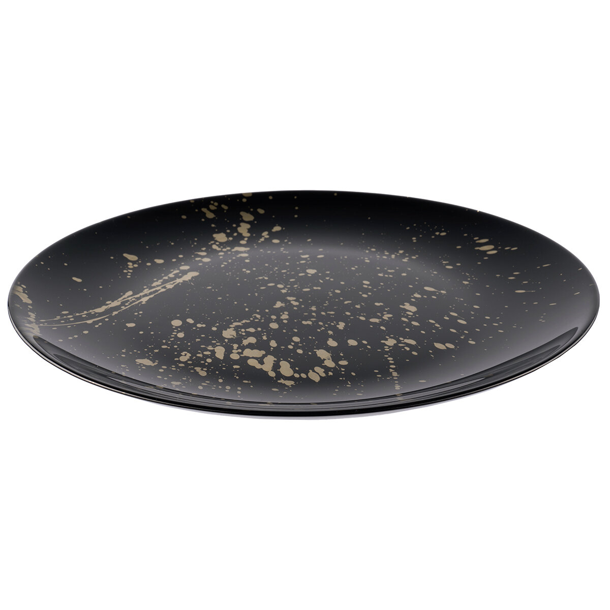 Тарелка сервировочная Gipfel Splash 43199 32 см черный/золотистый