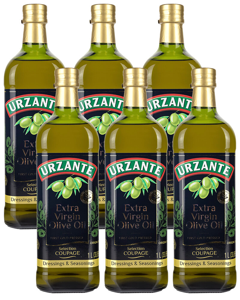 Масло Оливковое Urzante Extra Virgin 1л - 6 шт