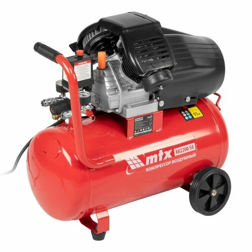 Mtx Компрессор воздушный КК-2200/50, 2,2 кВт, 350 л/мин, 50 л, прямой привод, масляный, , 58024