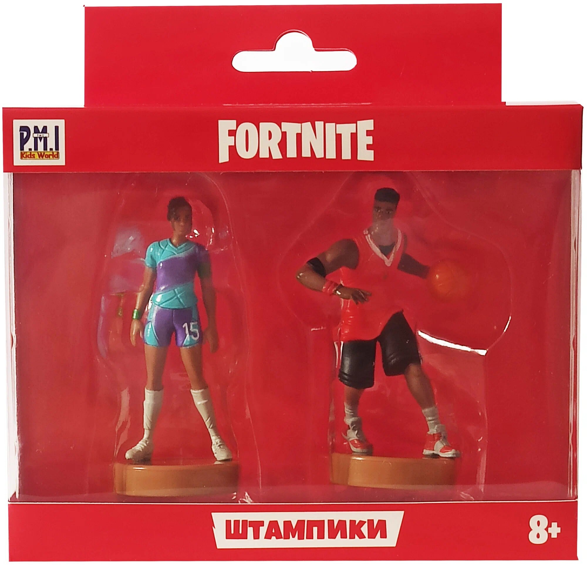 Штампик фигурка Fortnite 2шт 7,5см (2 серия) / Штампики Фортнайт в коробке по 2шт (5215) / Форвард и Пробивная плеймейкерша