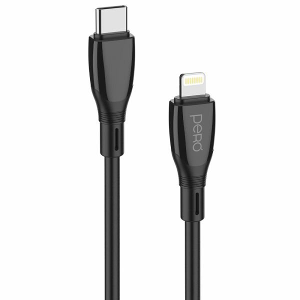 Кабель PERO DC11 Type-C - Lightning 2м 3A 27W Black (Черный)