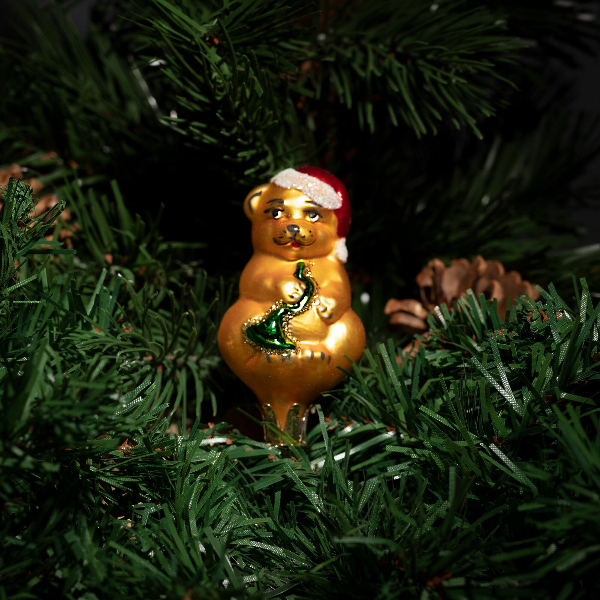 Игрушка на елку Медвежонок на прищепке 8см